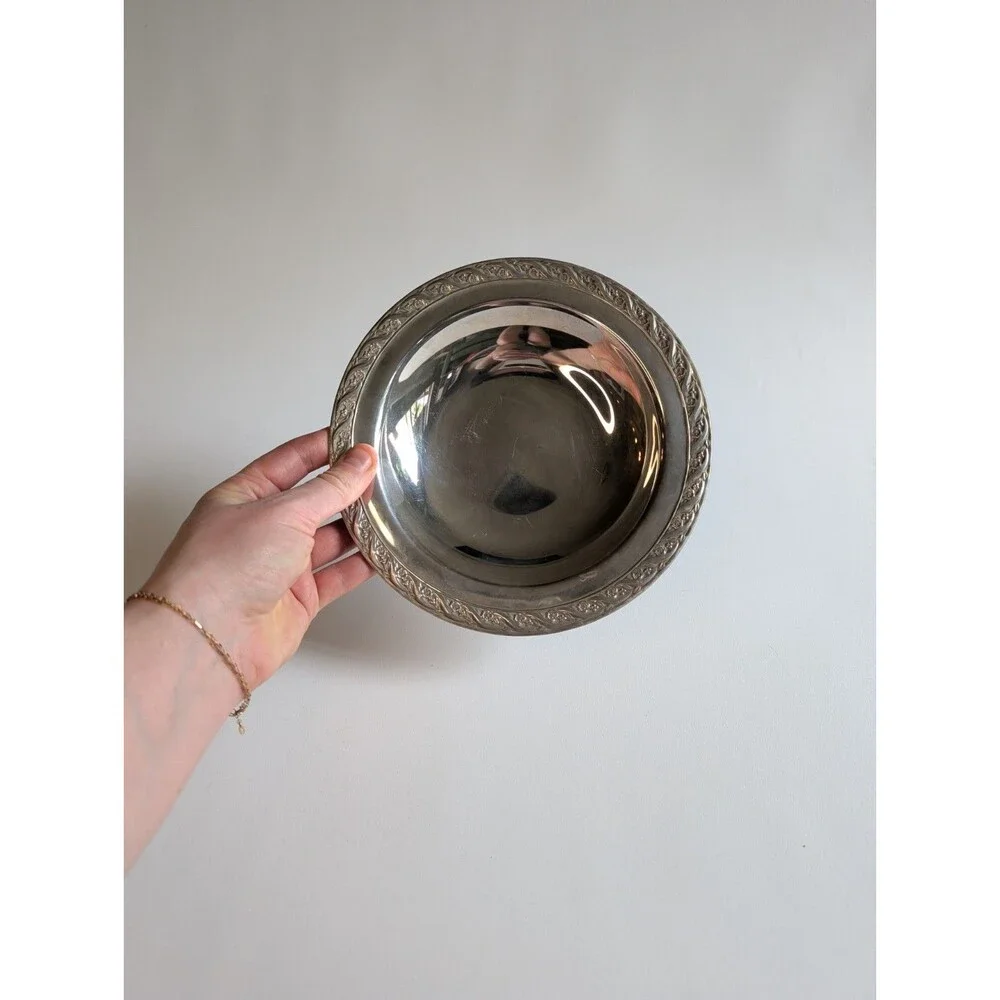 Wm Rogers | Dining | Vintage Wm Rogers Silver Plated Round Candy Nut ...